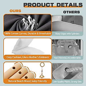 2 in 1 Baby Jumper & Swing, Baby Jumper for Indoor and Outdoor Use, Baby Swing with Foldable Stand, Stable Toddler Swing Set