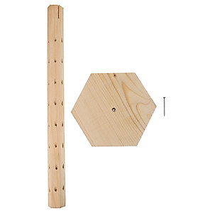 DOITOOL Wood Cake Pop Stand 48 Hole Cake Pop Holder Wooden Lollipop Holder Candy Table Display, Decorative Dessert Stand Lollipop Display Rack Cake Holder for Wedding Baby Showers Birthday Party