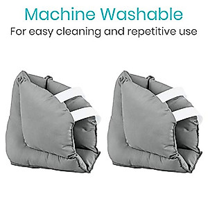 Xtra-Comfort Heel Protector Cushion (Pair) - Foot Boot for Swollen Feet, Sore Ankles, Pressure Ulcers, Sleeping and Recovering Post Surgery - Elevator Leg Rest Protection for Pain Relief - Washable