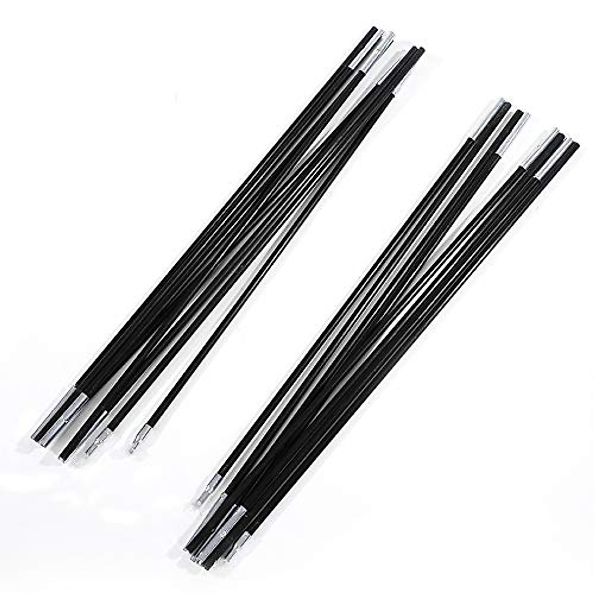 Camping Tent Pole, Fiberglass Tent Pole Repair Kit 4.48M 2Pcs Fiberglass Camping Tent Pole Bars Outdoor Foldable Support Rods Awning Frames Kit for 5-6 Person Camping Tent