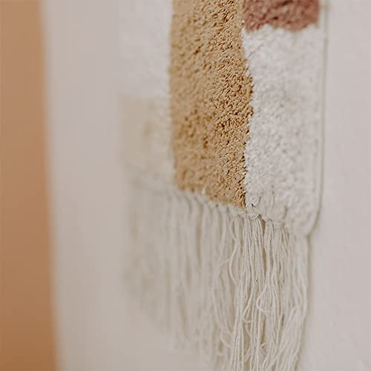 Crane Baby Safari Nursery Décor, Cotton Wall Hanging for Boys and Girls, Brown and Cream, 14" x 21"