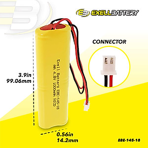Emergency/Exit Lighting Battery Fits and Replaces Hubbell 859-0120859 LITHONIA D-AA650B LITHONIA D-AA650Bx4 Dual-Lite 0120859 Custom-145-18 NIC0991 Lithonia 4AA-800-18-8WL Unitech 4AA-800-18-8WL