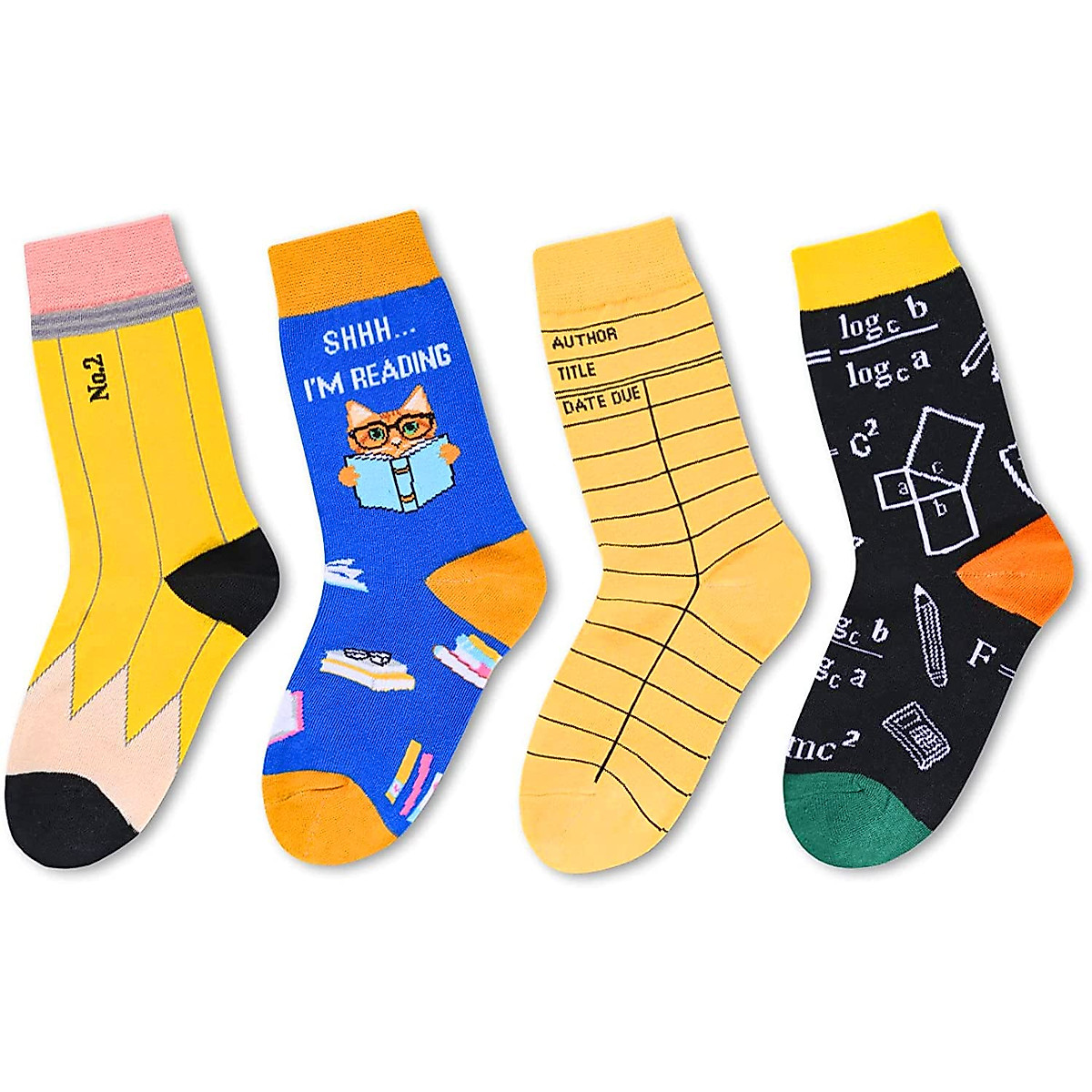 HAPPYPOP Crazy Socks Silly Socks Funny Socks for Kids, Boys Novelty Socks Childrens Socks Book Gifts Book Socks Reading Gifts