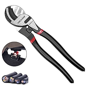 Tooleague 10 Inches Cable Cutter,Heavy Duty Cable Cutting, High Leverage Cutter For Aluminum, Copper, Wire, Communication Cable, with Crimping and Wire Cutting Function