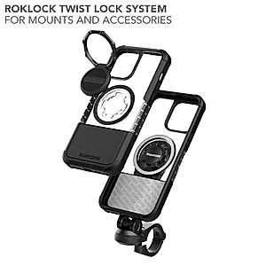 Rokform - iPhone 14 Pro Max MagSafe Compatible Crystal Case + Twist Lock Sport Ring Stand & Grip (RokLock Series)