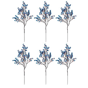 AngelUU Artificial Flowers 6Pcs Babys Breath Fabric Cloth European Fake Silk Plants Decor Wedding Party Decoration Bouquets DIY Home Garden ,Blue