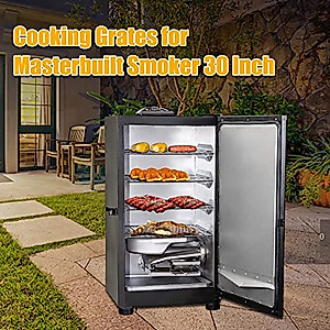 Hisencn Cooking Grate Replacement Parts for Masterbuilt Electric Smoker 30 Inch, 14.6" x 12.2", Stainless Steel Grids Masterbuilt MB20071117 Smoker grates Replacement, 3 Pack