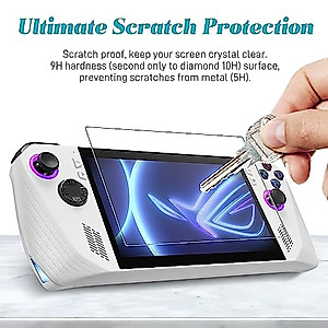 COCGVEL 2 Pack Screen Protector Tempered Glass Compatible with ASUS ROG Ally Handheld 7 inch 2023, Transparent Ultra HD, Anti-Scratch, 9H Tempered Glass, 2.5D Arc Edge