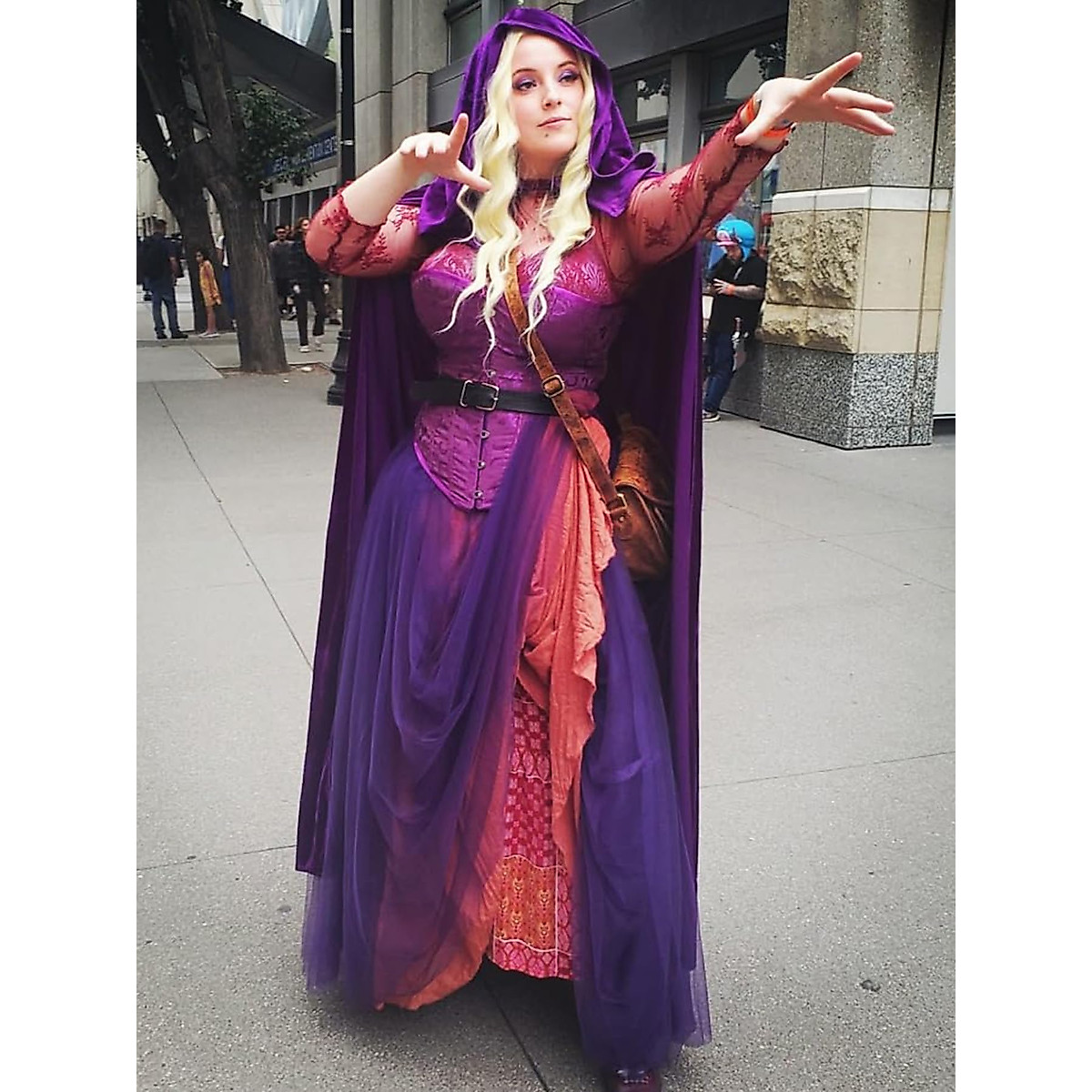 EllieHouse Adult Bride Split Long Maxi Prom Party Evening Tulle Skirt Purple XL