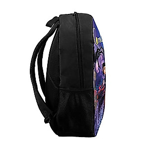 Adjzepuo Coraline Teenagers Water Resistant Casual Backpack 3D Printed Fashion Travel Bag Schoolbag for Boys And Girls 17 Inch