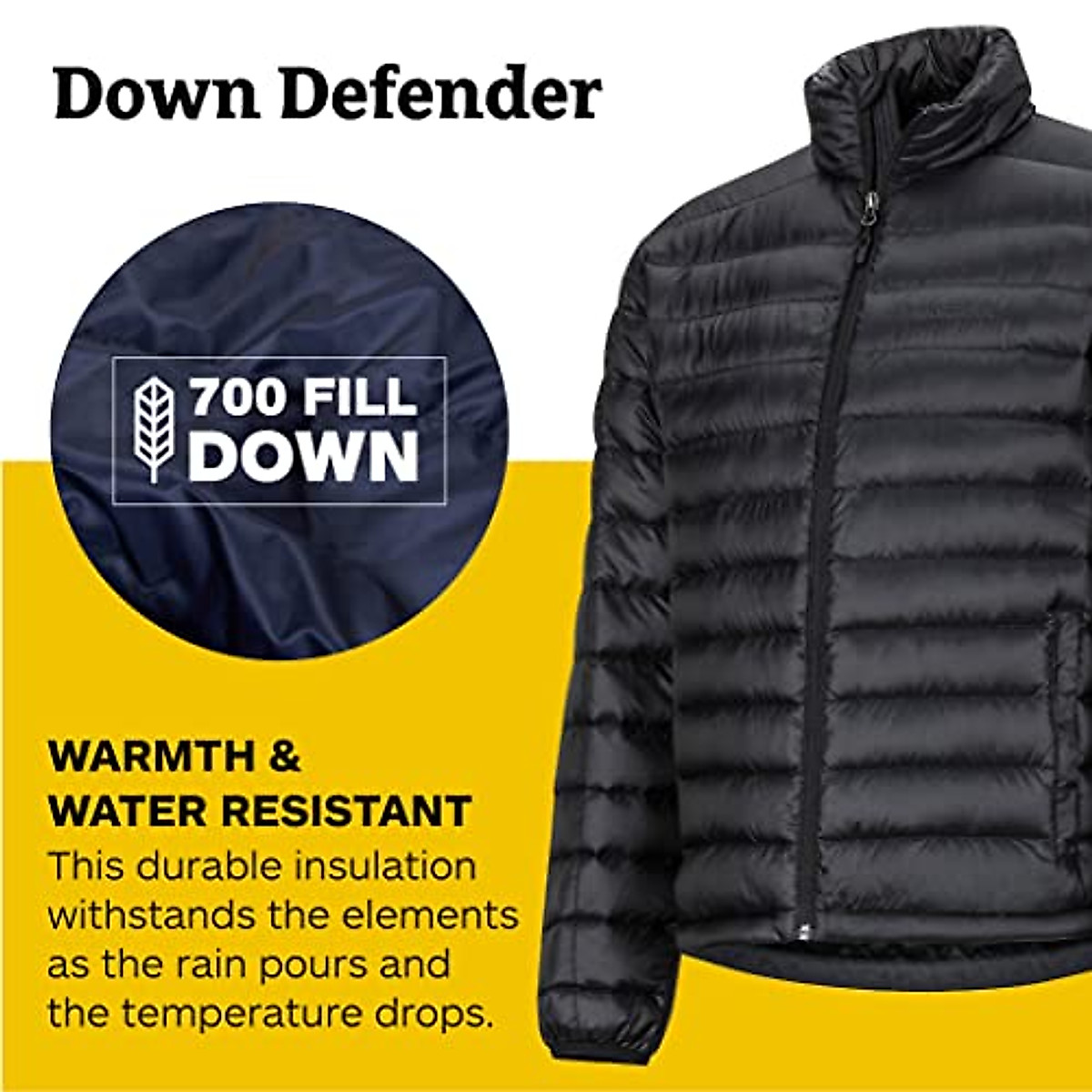 MARMOT Men's Zeus Jacket | Warm and Lightweight Jacket for Men, Ideal for Winter, Skiing, Camping, and City Style, Jet Black, Large