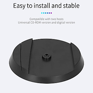 CCYLEZ 2 in 1 Professional Vertical ABS Game Console Bracket with Bracket and Screws Console Base Accessory for PS5 Game Console Black