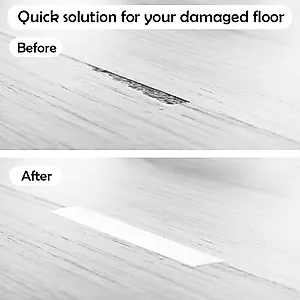 Rubber Bond Floor Transition Strip, Self-Adhesive Vinyl Flooring Transitions Laminate Floor Cover Strips | Flat Divider Strip, Easy to Install & Peel (120 Inches, White)