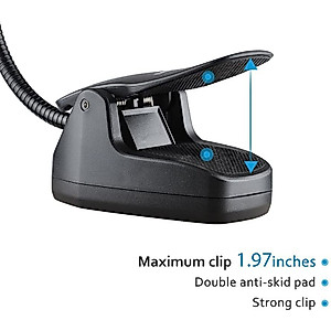 Music Stand Light, 9 LED Professional Musician Clip On Piano Lights, Adjustable Neck Rechargeable USB Orchestra Light Book Lamp, Great for Piano, Voilin, Orchestra, Podium, Desk and Bed Headboard