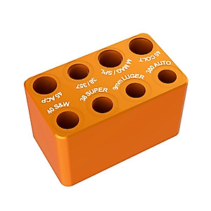 Ludex Ammo Checkers Ammo Checker Cartridge Gauge for Reloading (ammo checkers, orange)