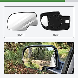 SCITOO Replacement Mirror Glass Driver Side Compatible with 1999-2006 for Chevy Silverado Pickup 2007 for Chevy Silverado Pickup 2000 for Chevy Suburban 2001-2006 for GMC Yukon XL for GMC Sierra