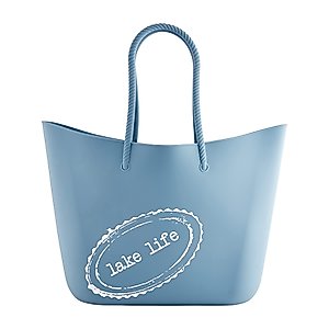 Mud Pie Life, 13" x 18.5" Silicone Lake Tote
