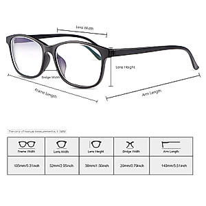 Photochromic Transition Nearsighted Distance Glasses For Men and Women Retro Myopia Glasses TR90 Lightweight Negative Power Shortsighted Eyeglasses Black Full Frame Eyewear Anit UV & Glare Sunglasses