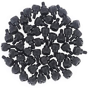 Favordrory 50 Pieces 6#-32x5 Computer Case Thumb Screws, Black