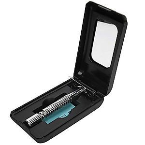 Safety Razor, Double Safety Razor with Long Stainless Steel Handle, Nostalgic Safety Razor for Salon and Home Use