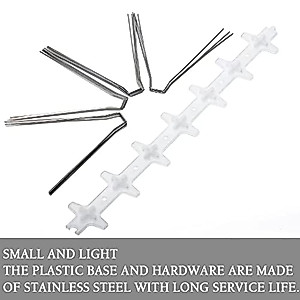 Bird Spikes, Stainless Steel Bird Spikes Bird Deterrent Spikes Stainless Steel Anti Bird Spikes for Fence Roof Window Bird Spikes for Pigeons and Other Small Birds Bird Spikes for Small Birds