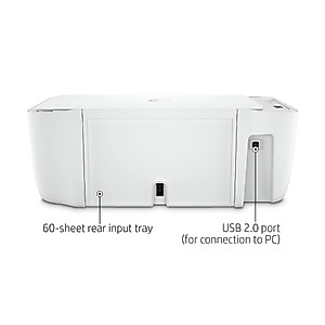 HP DeskJet 27 52e Series Wireless Inkjet Color All-in-One Printer - Print Copy Scan - Mobile Printing - WiFi USB Connectivity - Up to 7.5 ISO PPM - Up to 4800 x 1200 DPI - White + HDMI Cable (Renewed)