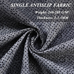 Antislip Vinyl Primary Tufting Cloth Backing Fabric Non Slip Pad with Plum Blossom Pattern for Carpets Rug Tufting Gun Cushion Punch Needle (70 x 39 Inch) (Black)