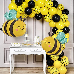 Bee Balloons Bee Birthday Party Decorations Supplies for Wedding Birthday Bee Theme Party Baby Shower, 4 Pack