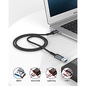 NIMASO USB A to USB A 3.0 Cable 2 Pack [6.6FT+6.6FT], USB to USB Cable, USB Male to Male Cable Double End USB Cord Compatible with External Hard Drive, DVD Player, Laptop Cooler,Camera and More