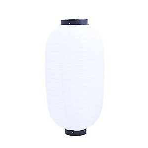 OSALADI Japanese Style Hanging Lantern White Blank Foldable Silk Sushi Lantern Waterproof Hanging Pendant for Traditional Festive Wedding Home Street Decor