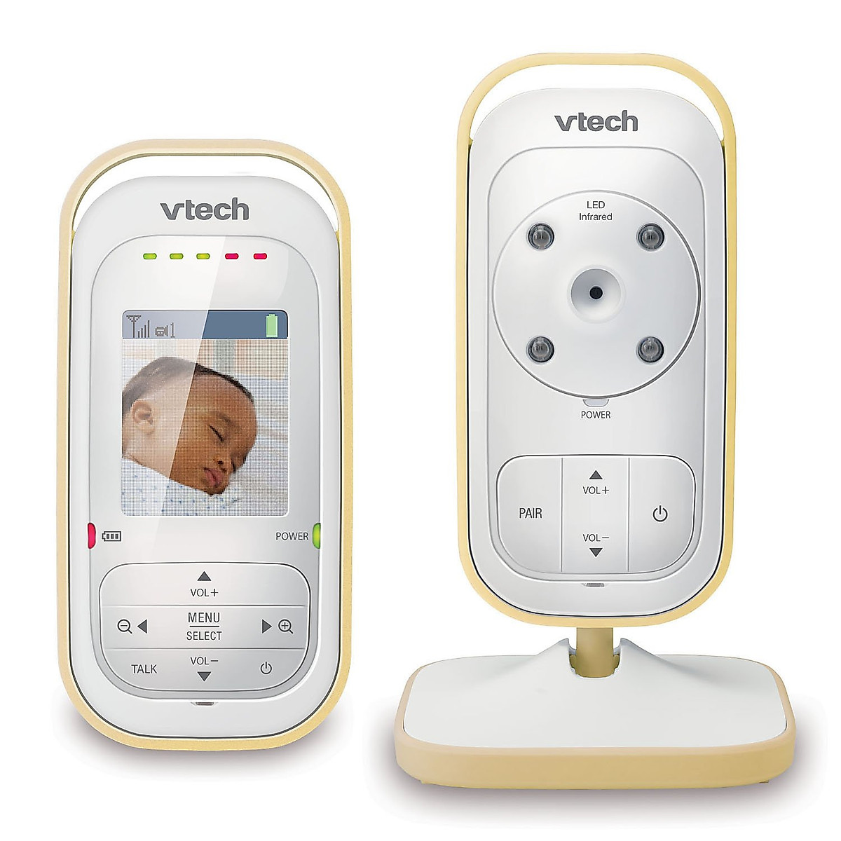 VTech VM311-13 Yellow Video Baby Monitor with Automatic Infared Night Vision, Talk-Back Intercom, Digitized Transmission & 1,000 feet of Range