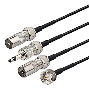 TECHTOO FM Radio Antenna FM Antenna Compatible for FM Radio Home Stereo Receiver AV Audio Video Home Theater Receiver Stereo Receiver of Pioneer Onkyo Yamaha Marantz Bose Wave Music System (Kit3)