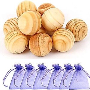 TooGet Natural Camphor Ball Fresh Cinnamomum Camphora Root for Clothes Storage, Closets & Drawers - 30 Balls & 6 Bags