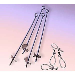 Arrow Shed 12 x 20 x 7-Foot Heavy Duty Galvanized Steel Metal Multi-Use Shelter & ShelterLogic ShelterAuger 4-Piece 30-Inch Reusable Heavy Duty Steel Earth Auger Anchor Kit, Silver