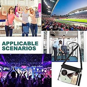 AURUZA 2 PCS Clear Purse Stadium Approved Clear Crossbody Bag for Women, Transparent Clear Bag with Adjustable Shoulder Strap for Concerts Sport Events Travel Work Beach