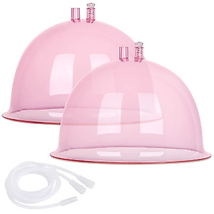 Titoe Buttocks Vacuum Cups 180mL Vacuum Therapy Cupping Machine Accessories Butt Suction Cups with Y-Hose,A Pair