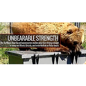 TuffBoxx Grizzly Animal Resistant Storage Solution (Green/Charcoal Color), Keeps Bears and Animals Out of Garbage and Trash, Holds 6 Trash Bags