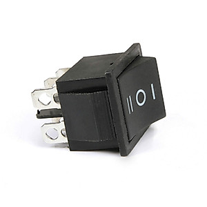 5PCS 6Pin DPDT ON-Off-ON 3 Position Snap Boat Rocker Switch AC 6A/250V 10A/125V