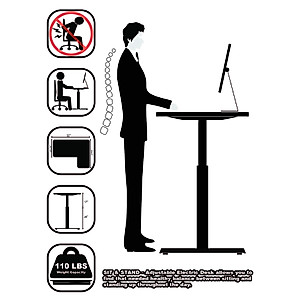 SHW 55-Inch L-Shaped Electric Height Adjustable L-Shaped Standing Desk with Right Facing Corner, White