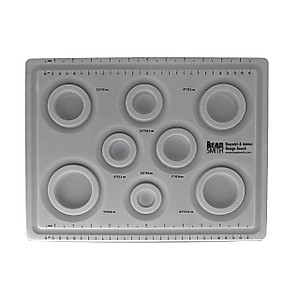 The Beadsmith Elements Bracelet & Anklet Design Bead Board – 10.75 x 13.75 Inches – Removable Transparent Cover – Flocked Surface, Multiple Channels & Printed Ruler – for Jewelry Making