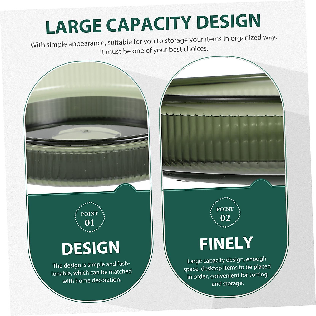 Zerodeko rotatable Tray Organizer Round Cosmetic Storage Tray Turntable Rack Bathroom Storage Tray Kitchen Lazy Susans Fridge Round Stand Spice Rack to Rotate Household Storage Rack The pet