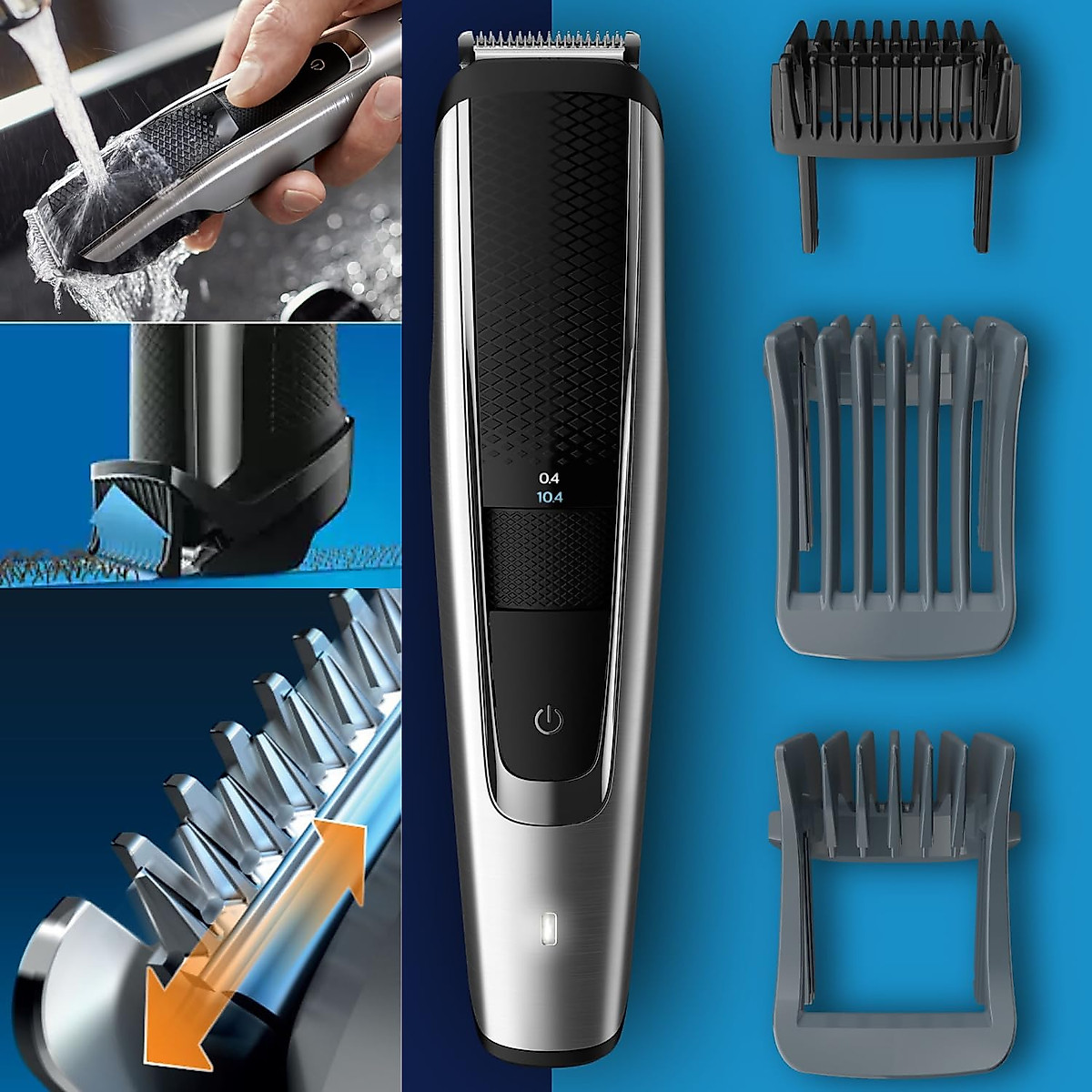 Philips Norelco All-in-One Cordless Multigroom Turbo-Powered Beard & Mustache Trimmer Grooming Kit
