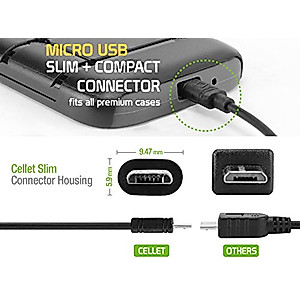 USB-C to Micro USB Charging Cord, Cable Compatible for Samsung Galaxy S8/S8 Plus, Google Pixel, Nexus 6P 5X, LG G6 G5 V20 HTC 10 3.3 feet Long by Cellet