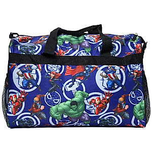 Marvel Duffel Travel Bag Spider-man Thor Hulk Iron Man All Over Print (Avengers)