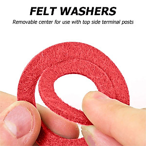 12PCS Battery Terminal Anti Corrosion Washers Fiber Protector, Car Battery Prevention Shim, Automotive Accessories Universal for Car, Marine, Boat, RV