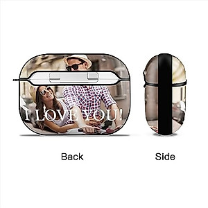 Custom Case for Apple AirPod - Personalized Case Compatible with AirPods Pro with Keychain, Custom Your Photo/Text/Name, Shock Absorption, Personalized Gift for Men and Women