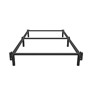 EMODA Metal Twin Bed Frames Support Base for Box Spring and Mattress, 7 Inch Sturdy Platform Tool-Free and Easy Assembly, Black