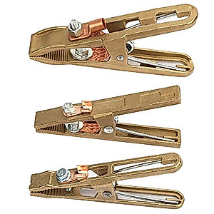 260/300/500A Brass A-shape Ground Welding Earth Clamp Welder Earth Ground Cable Copper Grip Clip Clamp for Welding Machine (260A)