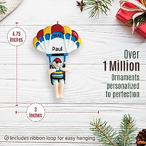 Personalized Water Sports Christmas Ornaments 2023 - Fast & Free 24h Customization – Parasailing Boy Christmas Decorations with Name - Comes Gift-Wrapped