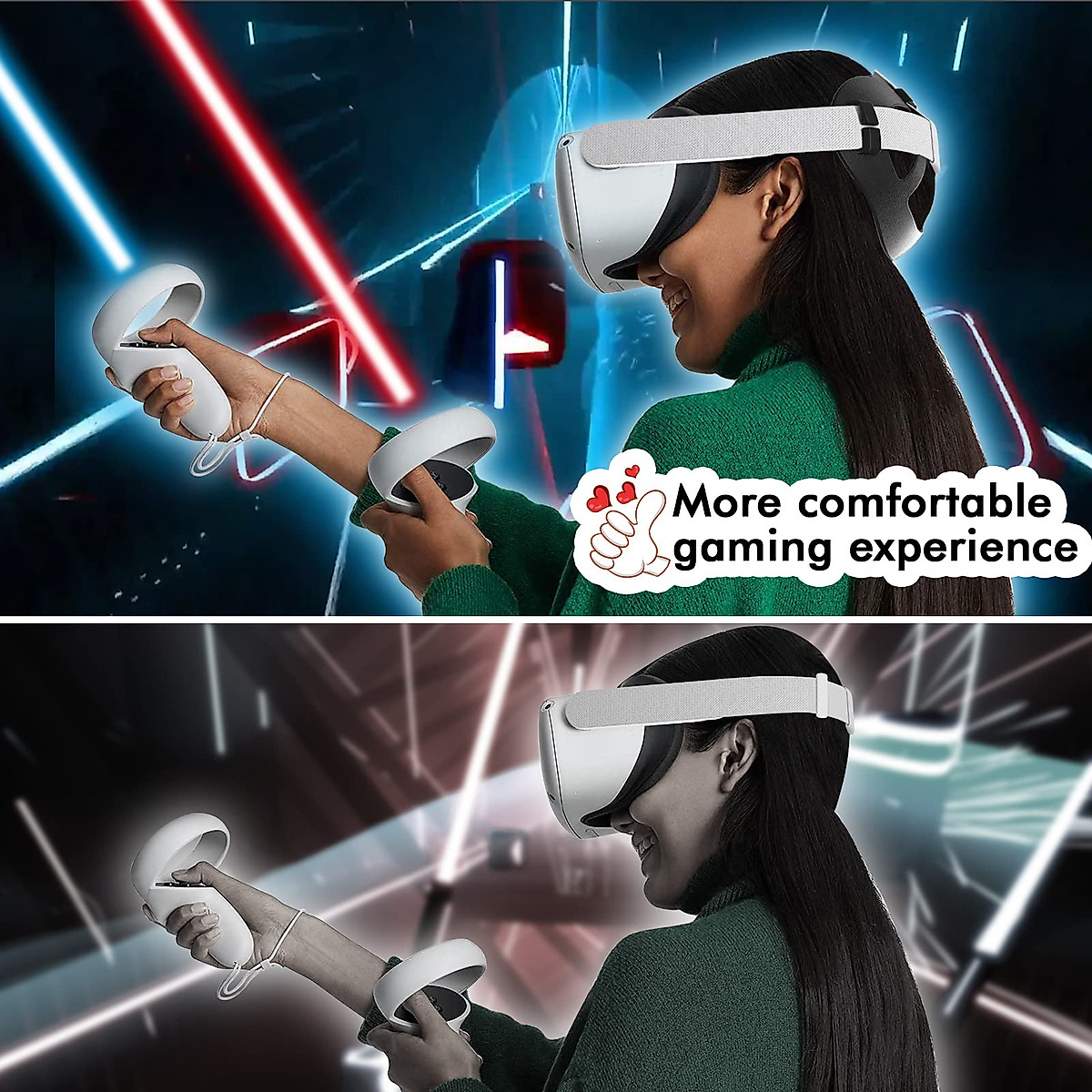 Head Back Padding for Oculus Quest 2, Gravity Pressure Balance Cushion Comfortable Soft TPU Pad for VR Head Strap, Non-Slip Head Protector VR Accessories